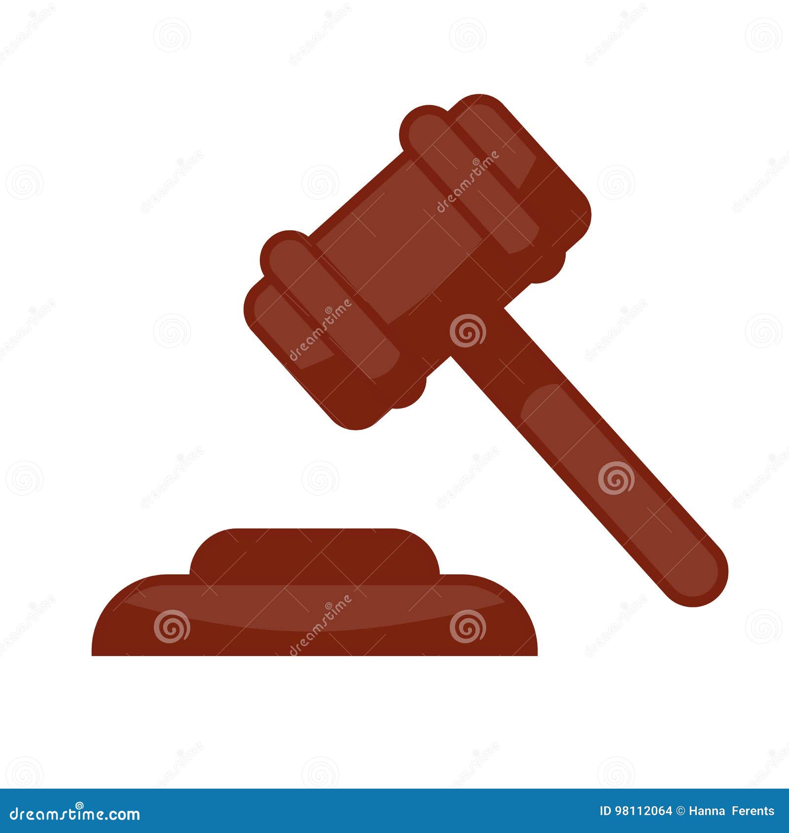Gavel Icon, Cartoon Style Vector Illustration | CartoonDealer.com #86056610