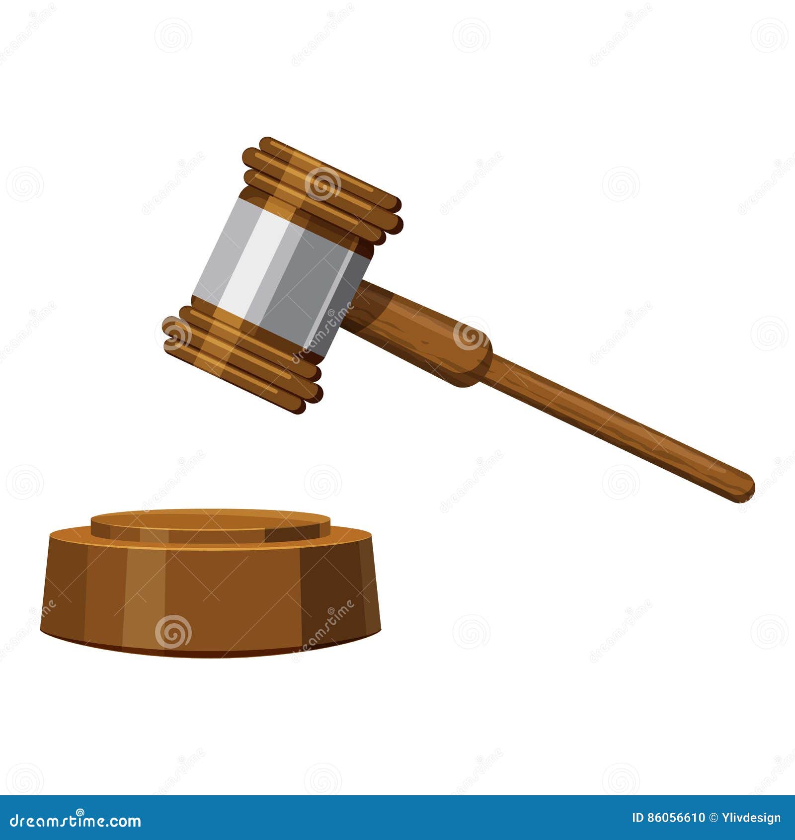 Gavel icon, cartoon style stock vector. Illustration of courthouse ...