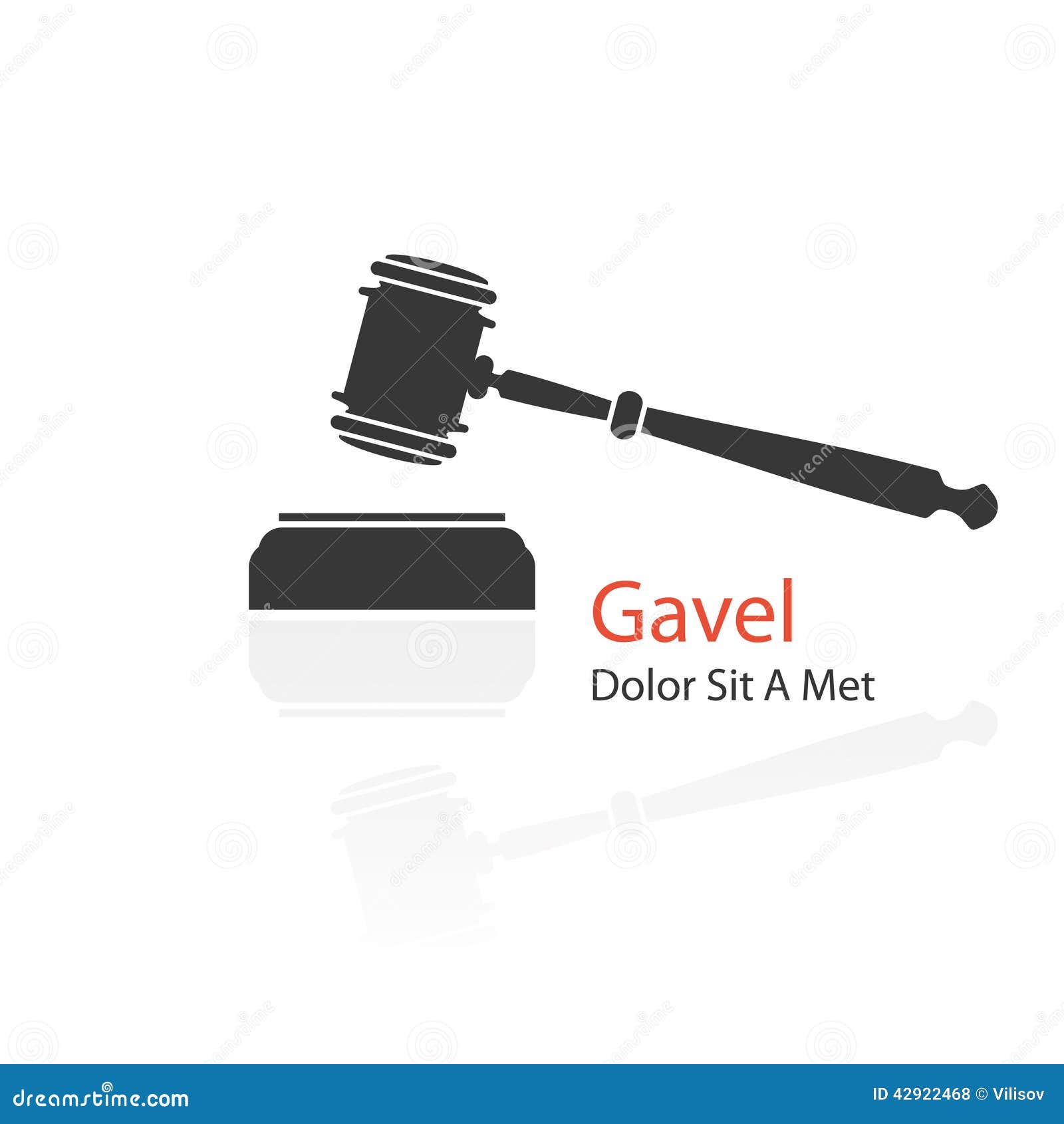 Gavel icon stock vector. Illustration of computer, court - 42922468