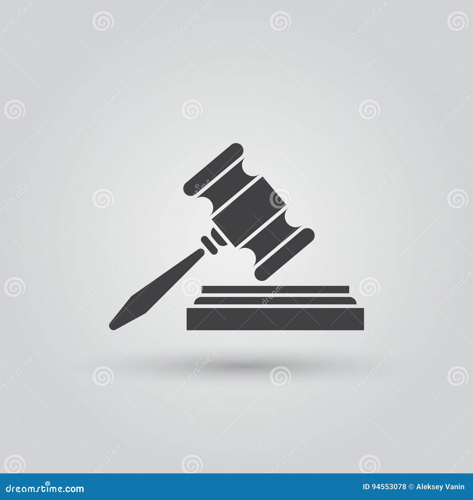 Gavel Icon Vector, Solid Logo Illustration Stock Vector - Illustration ...