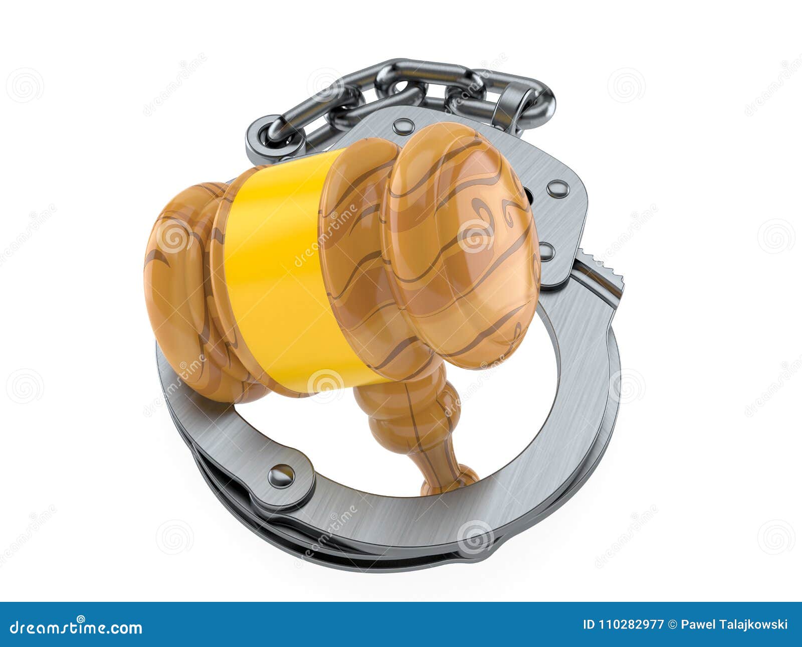 Gavel inside handcuffs stock illustration. Illustration of handcuffs ...