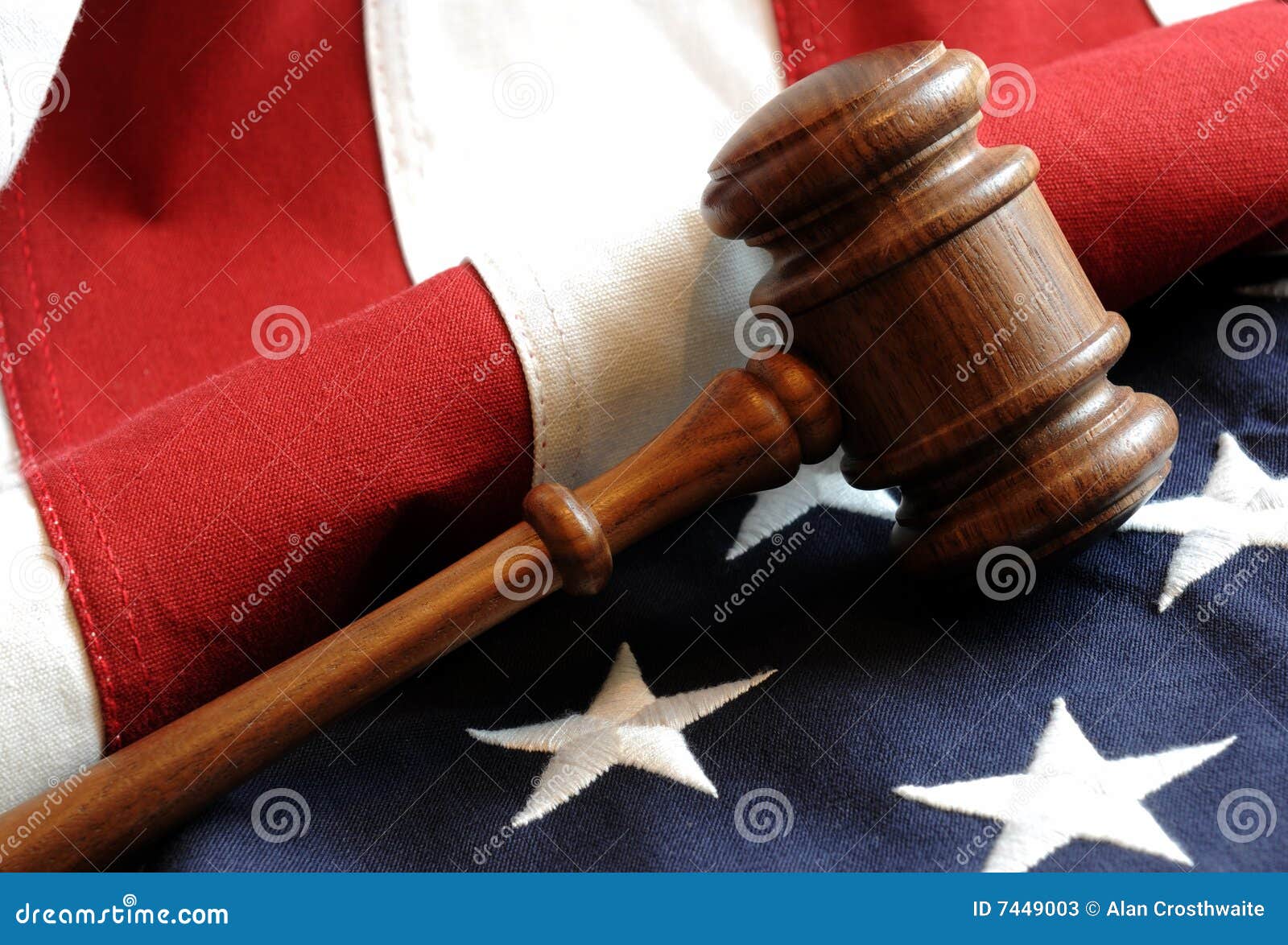Gavel of Justice stock image. Image of gavel, flag, symbols - 7449003