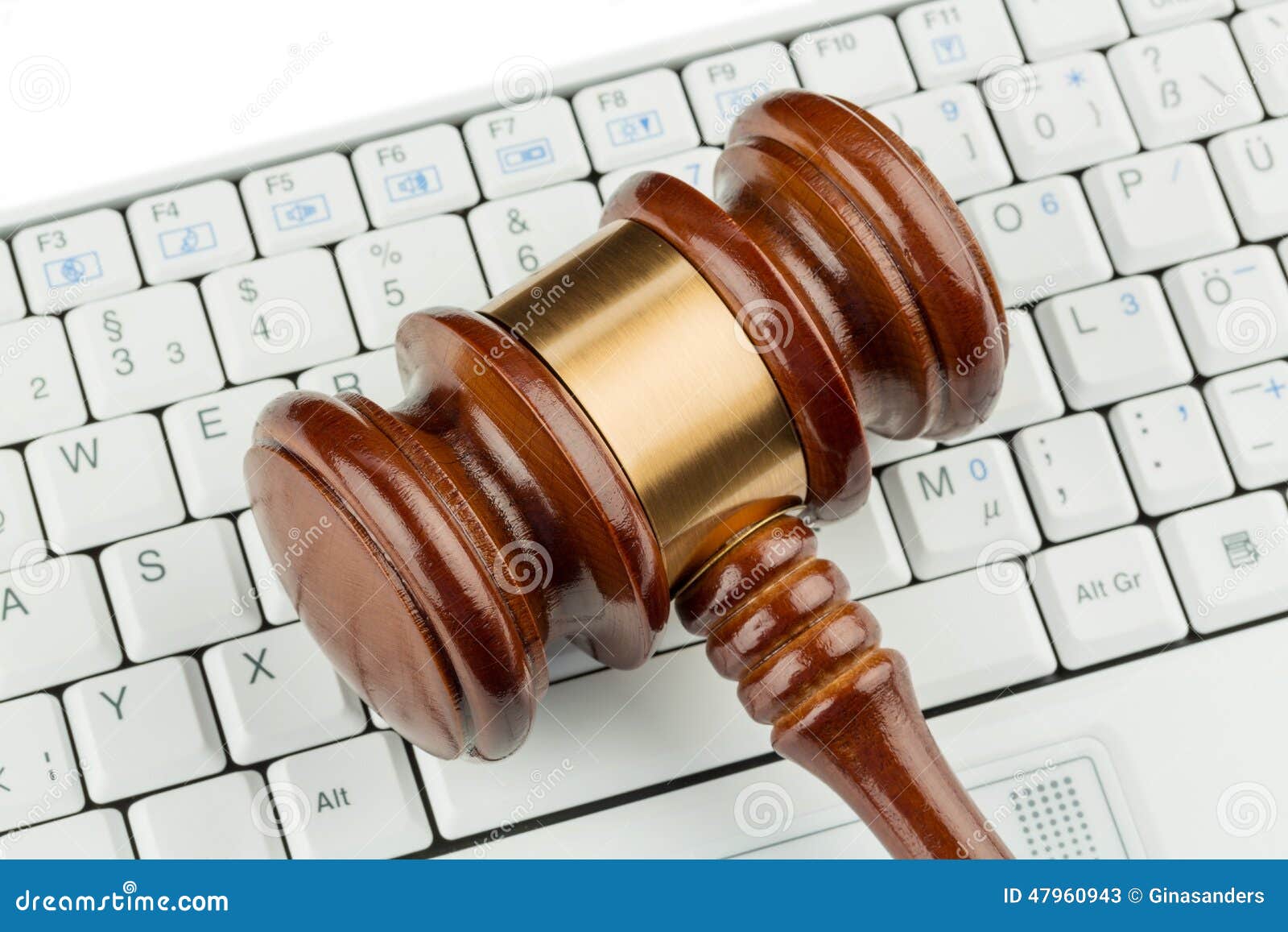 Gavel on keyboard stock image. Image of consumer, gavel - 47960943