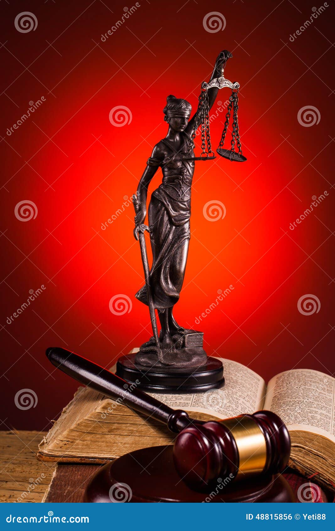 Gavel, Lady of Justice and Old Book Stock Photo - Image of mortgage ...