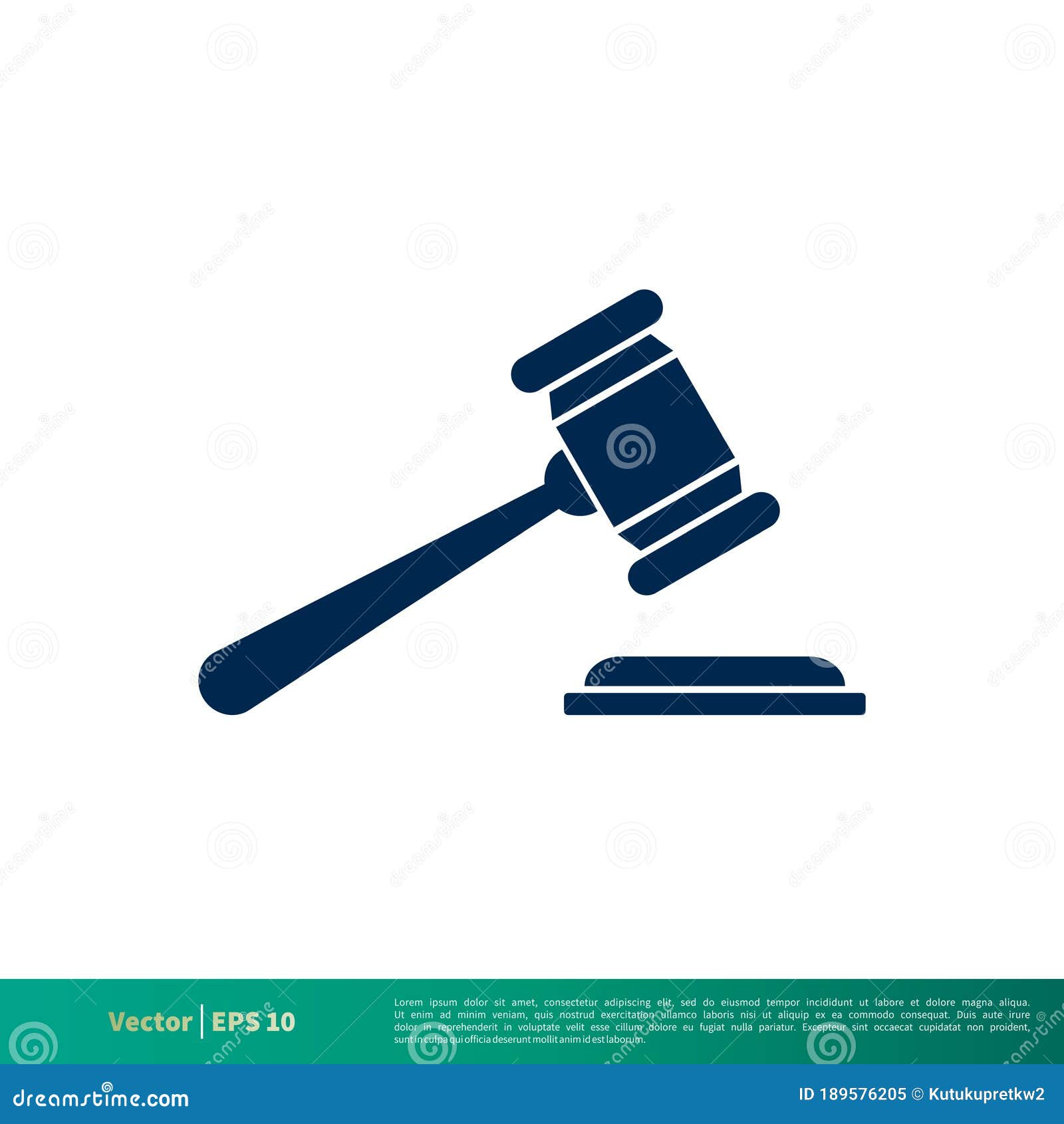 Gavel Law Office Icon Vector Logo Template Illustration Design. Vector ...