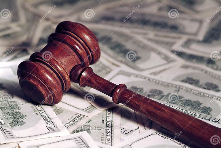 Gavel & Money. stock image. Image of expense, judgment - 28159543