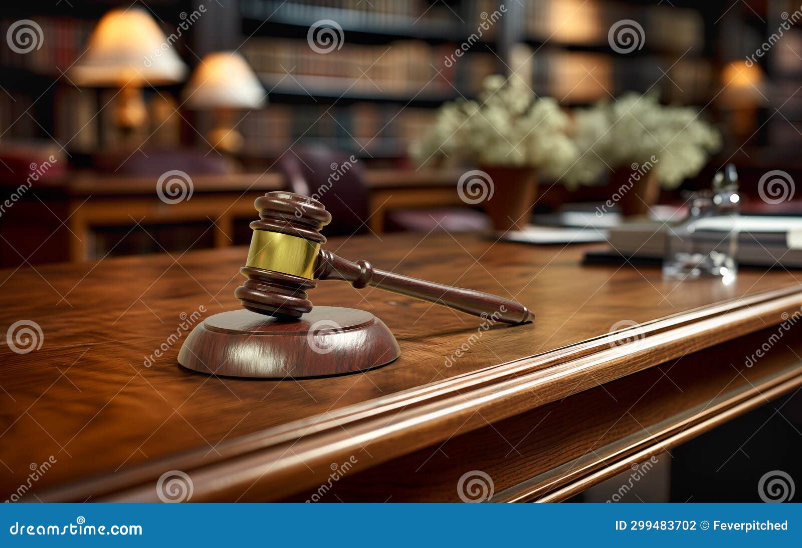 Gavel On A Desk In Courtroom Stock Image | CartoonDealer.com #309459235