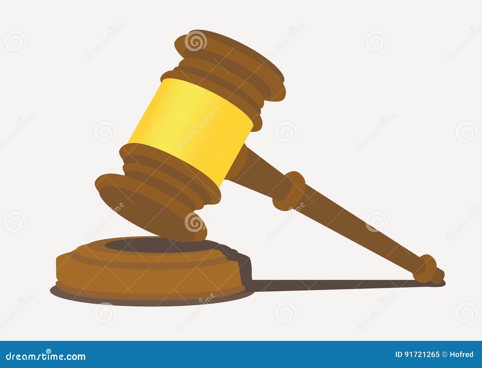 Gavel with Thin Handle Vector Illustration Stock Vector - Illustration ...