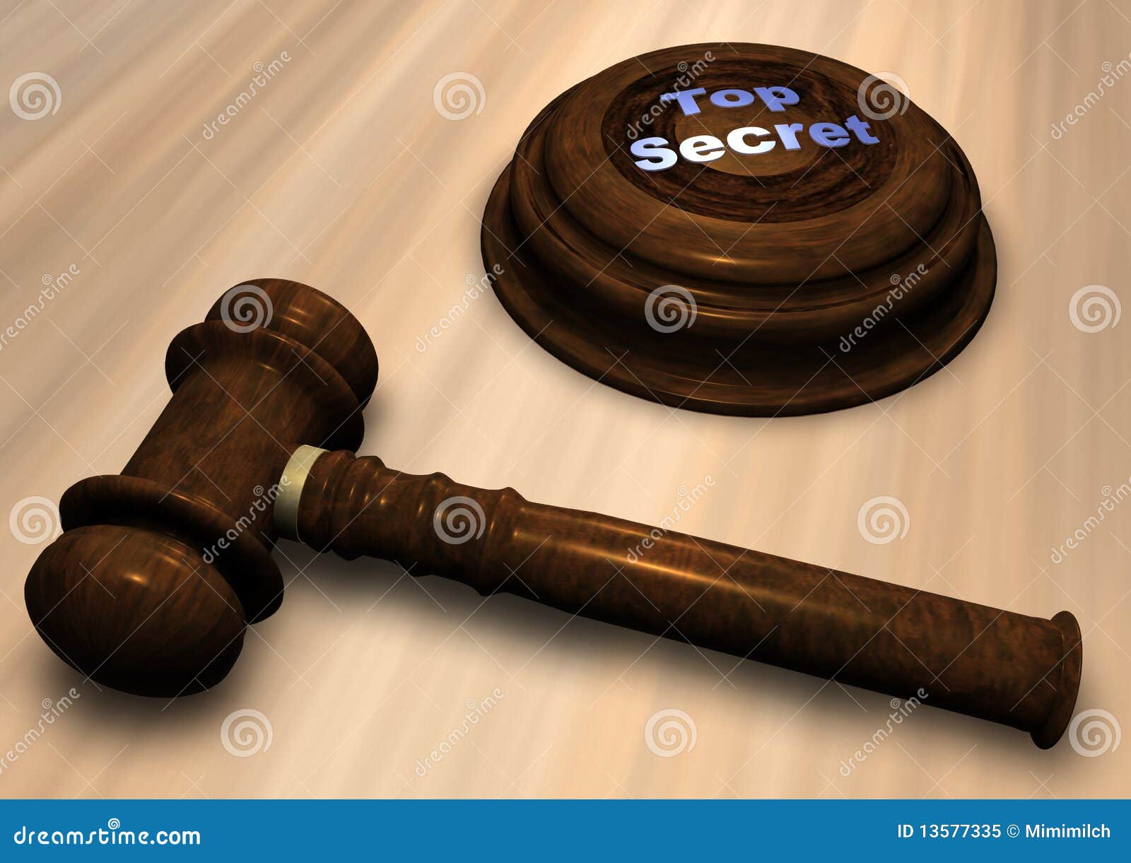 Gavel with Top Secret stock illustration. Illustration of hammer - 13577335