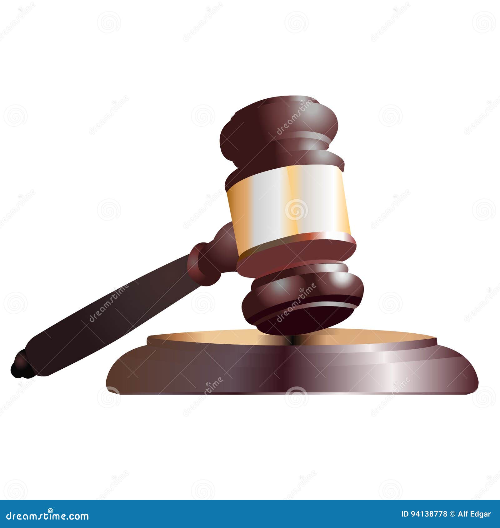 Gavel Vector stock vector. Illustration of gradients - 94138778