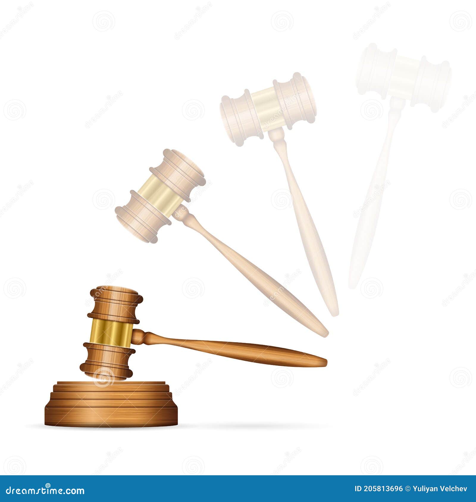 Gavel stock vector. Illustration of wooden, wood, gavel - 205813696