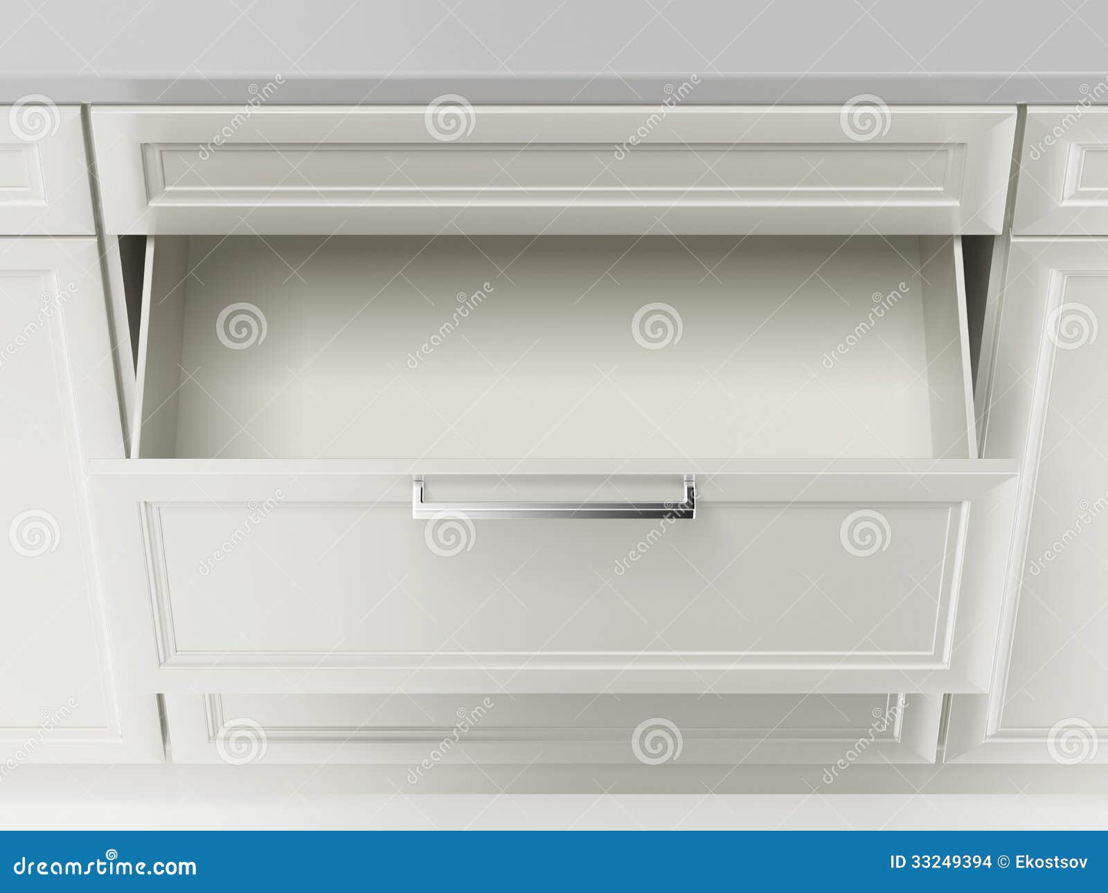 Gaveta branca ilustração stock. Ilustração de moderno - 33249394