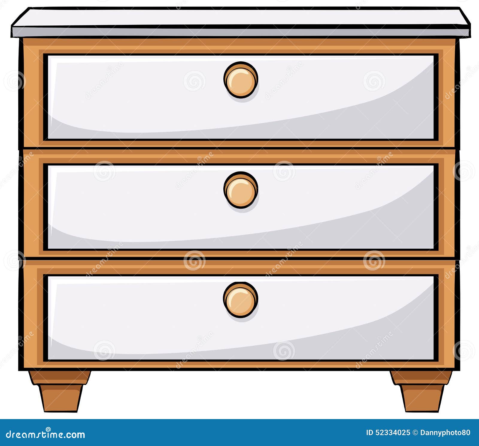 Gavetas de madeira ilustração do vetor. Ilustração de branco - 52334025