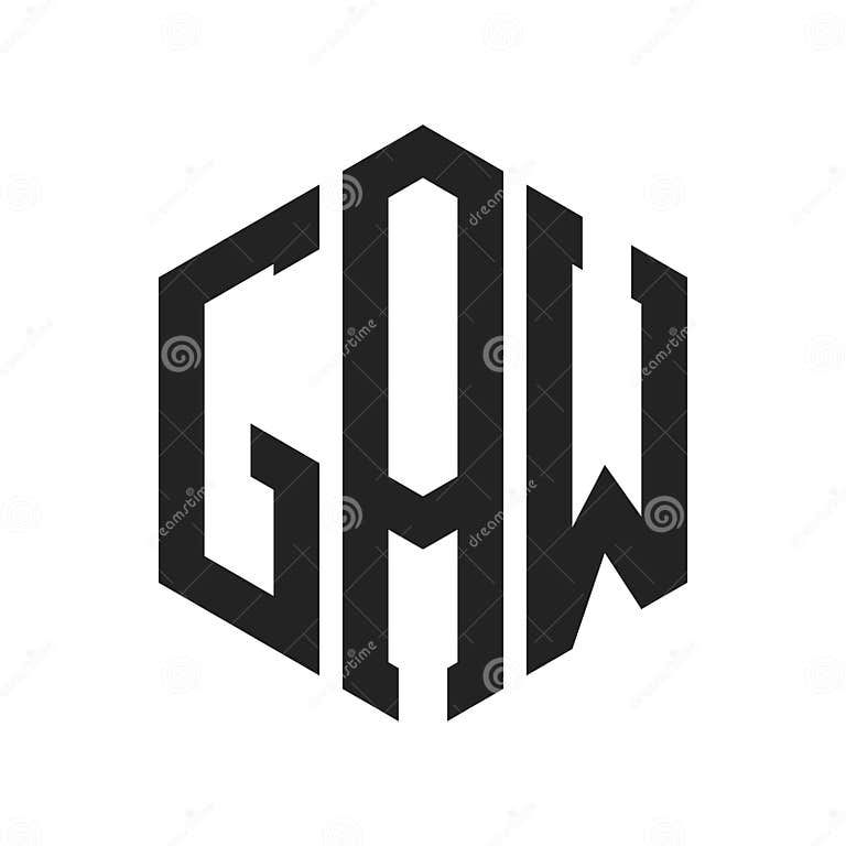 GAW Logo Design. Initial Letter GAW Monogram Logo Using Hexagon Shape ...