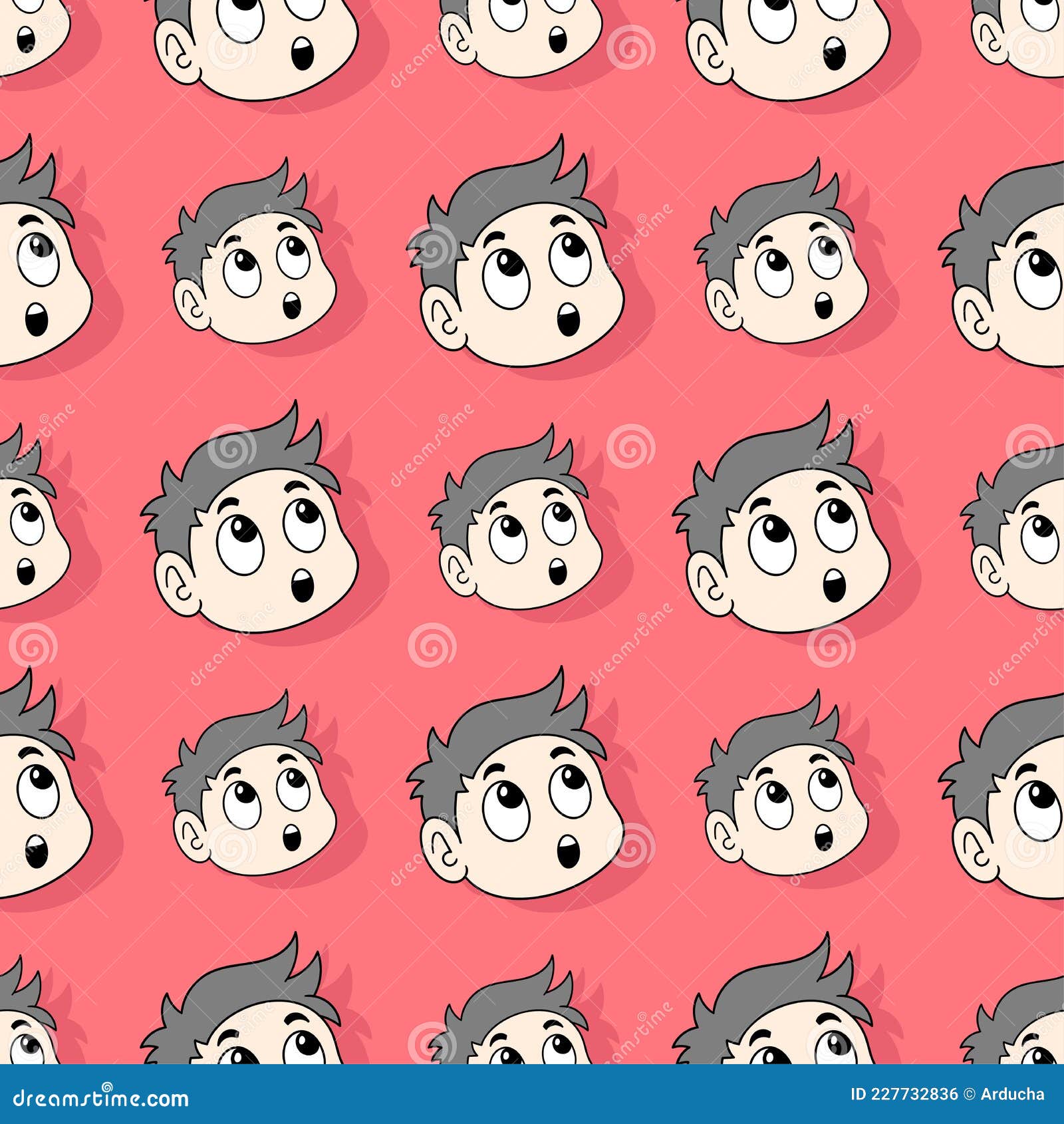 Gawk Boy Seamless Repeat Pattern. Background Illustration Stock Vector ...