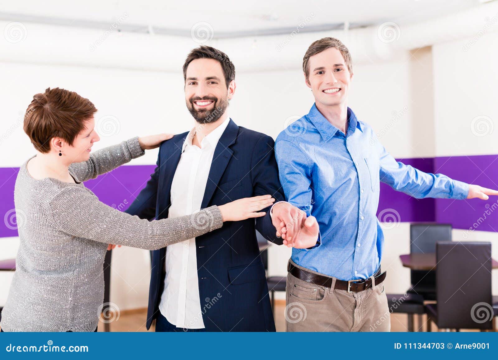 Gay Couple in Dance Class Learning Stock Image - Image of women, young ...