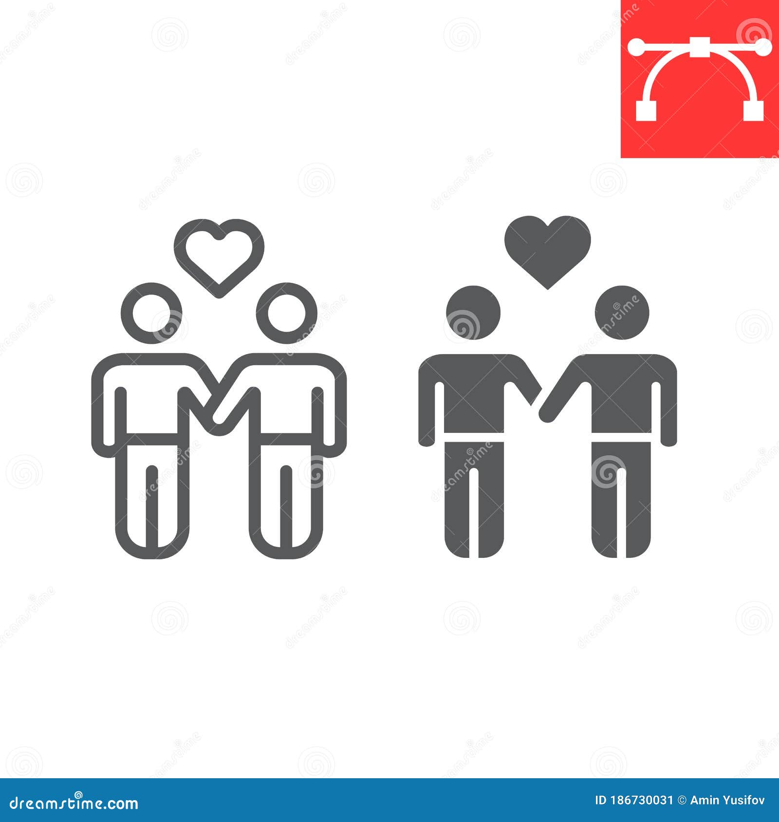 Lgbt Heart Cardiogram Icon Lgbt Pride Symbol Vector Illustration