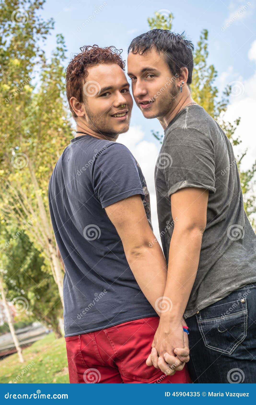 Gay couple stock image. Image of romance, casual, young - 45904335