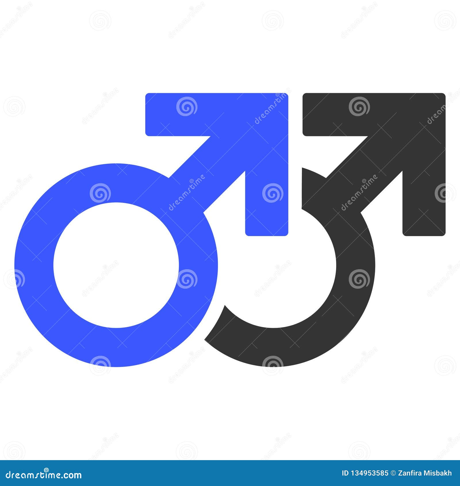 Gay Couple Symbol Flat Icon Stock Vector Illustration Of Sexuality