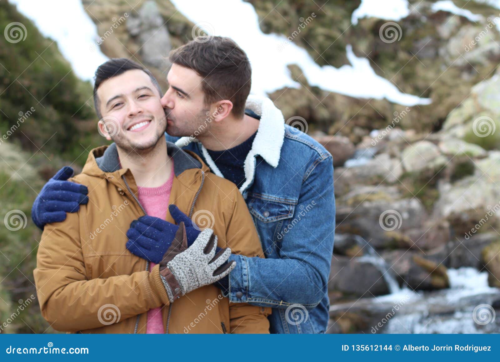 Gay couple utterly in love stock photo. Image of holding - 135612144