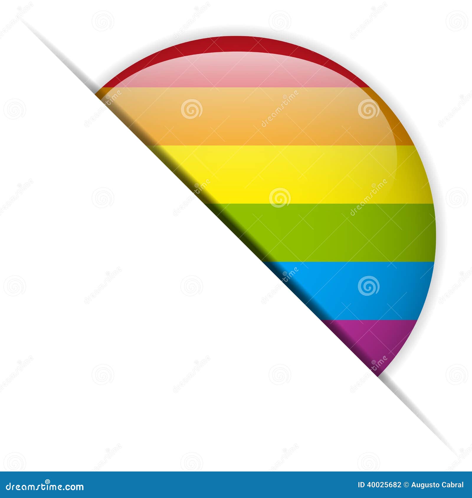 Gay Flag Circle Striped Button Stock Vector - Illustration of emblem ...