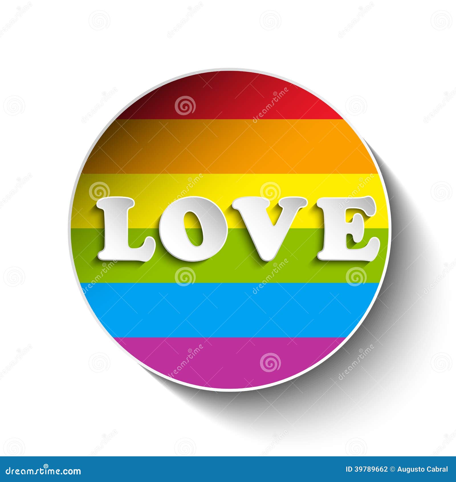 Gay Flag Circle Striped Sticker Stock Vector - Illustration of blue ...
