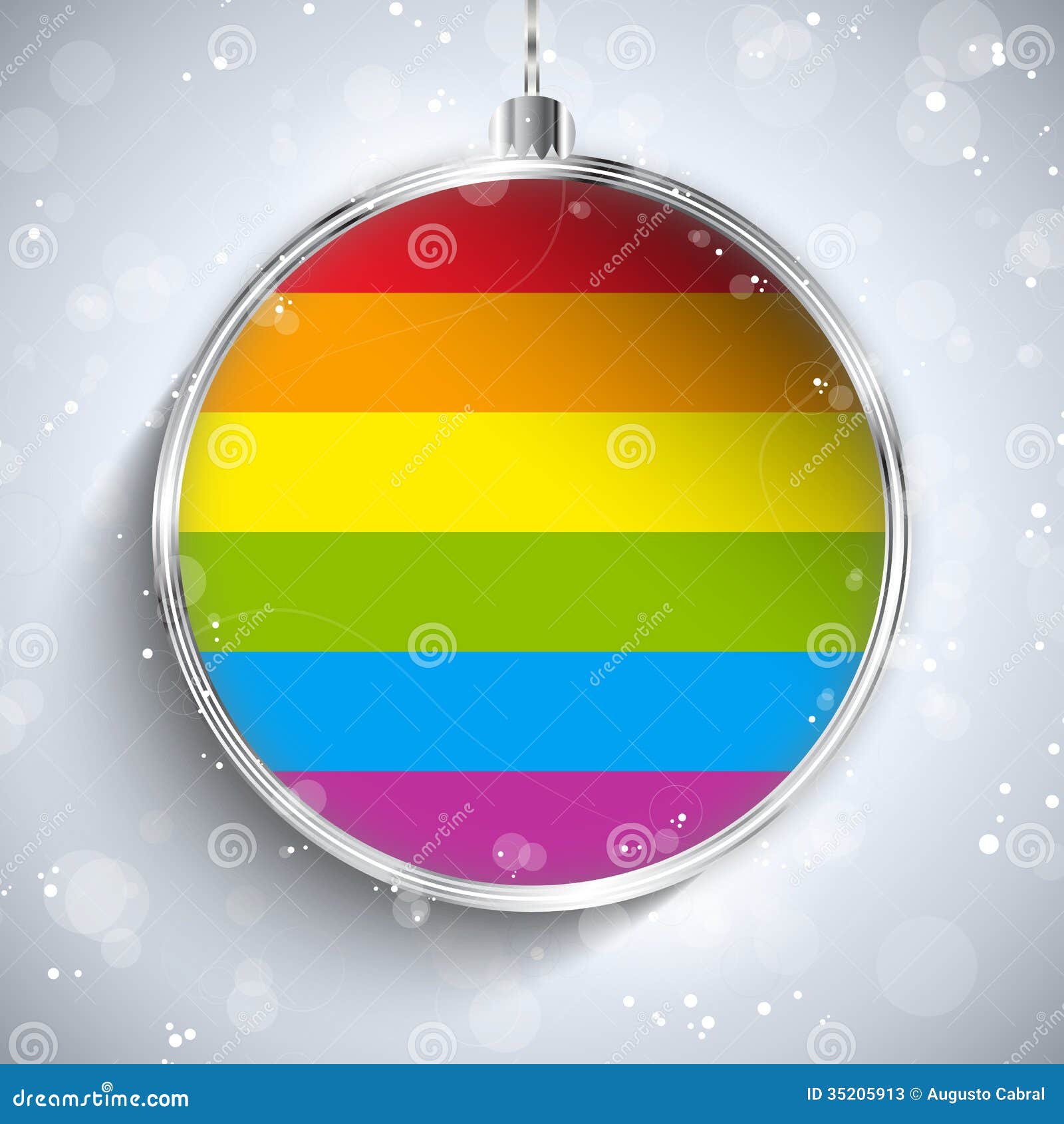 Gay Flag Merry Christmas Ball Stock Vector - Illustration of bright ...