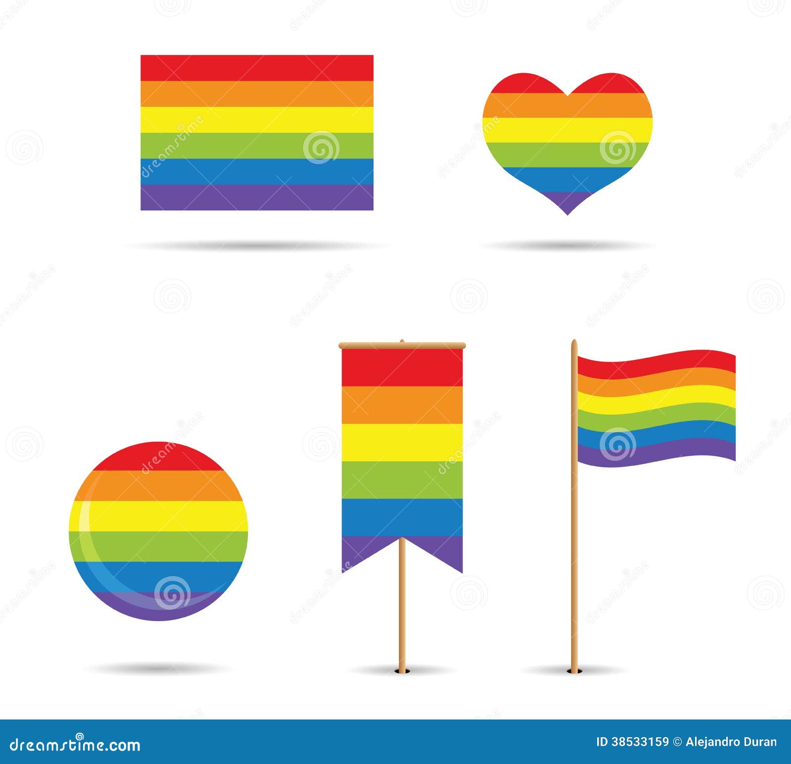 Gay flags stock vector. Illustration of romance, flag - 38533159