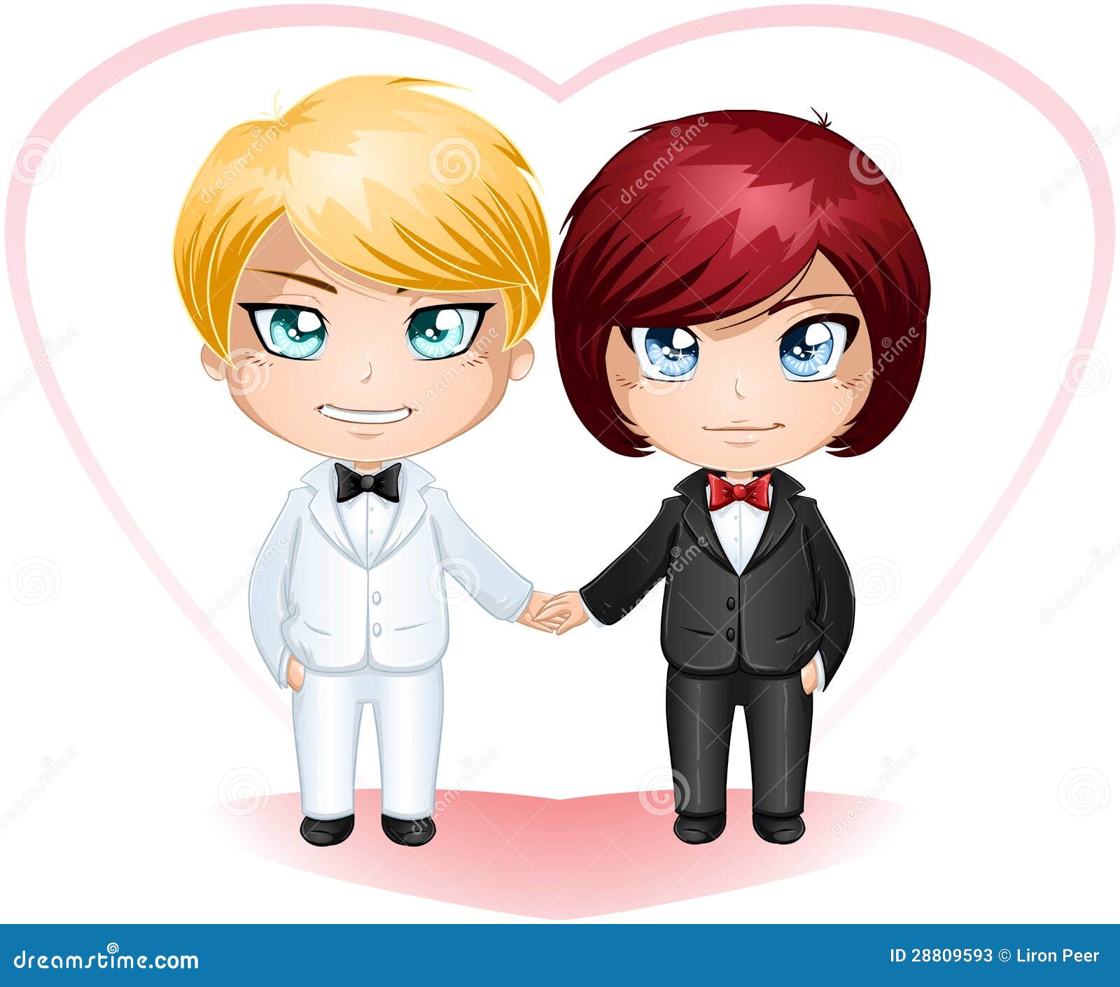 Gay Grooms Getting Married 3 Stock Vector - Illustration of holding ...