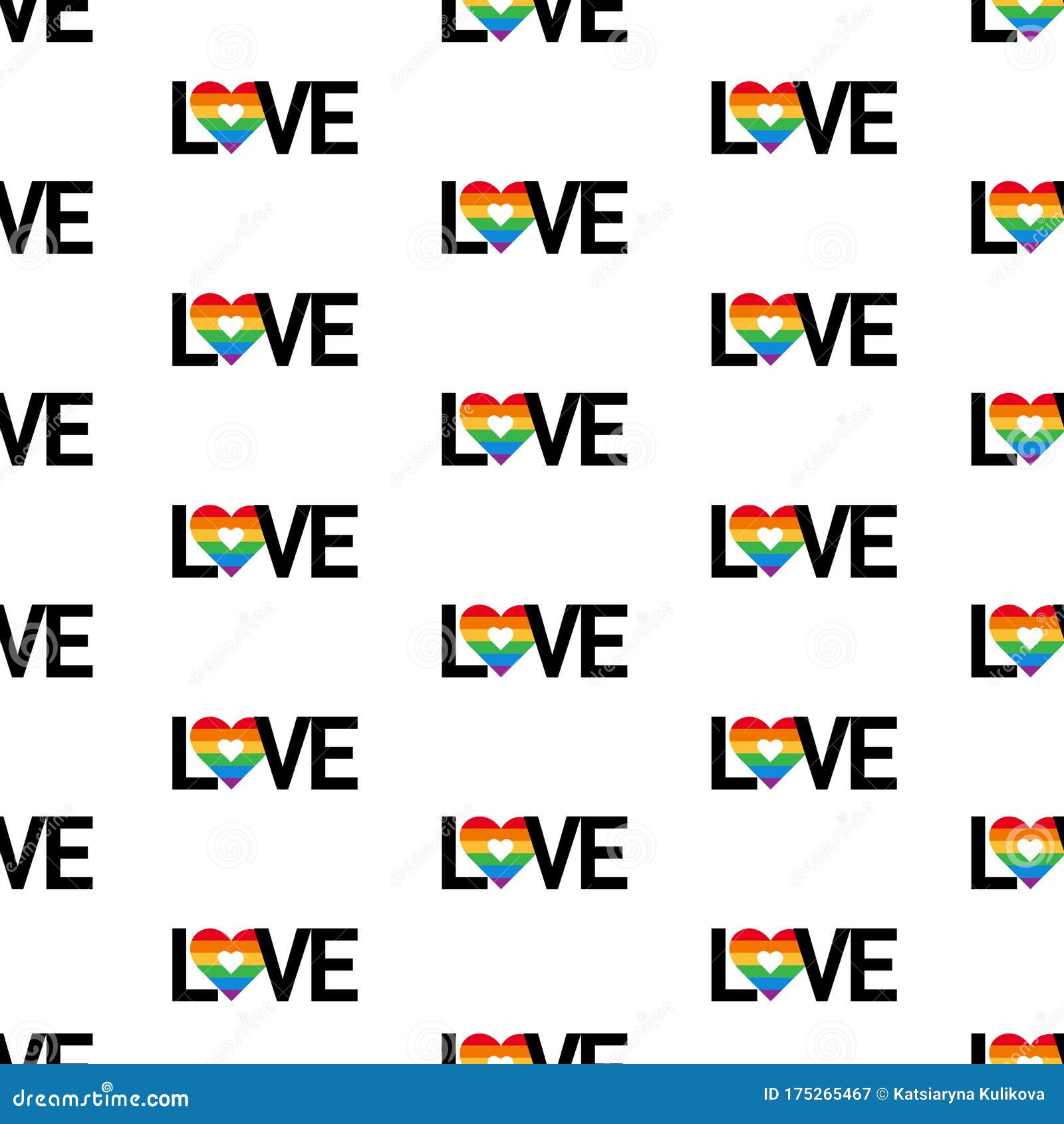 Gay Lesbian Pride Vector Seamless Pattern Background Stock Vector
