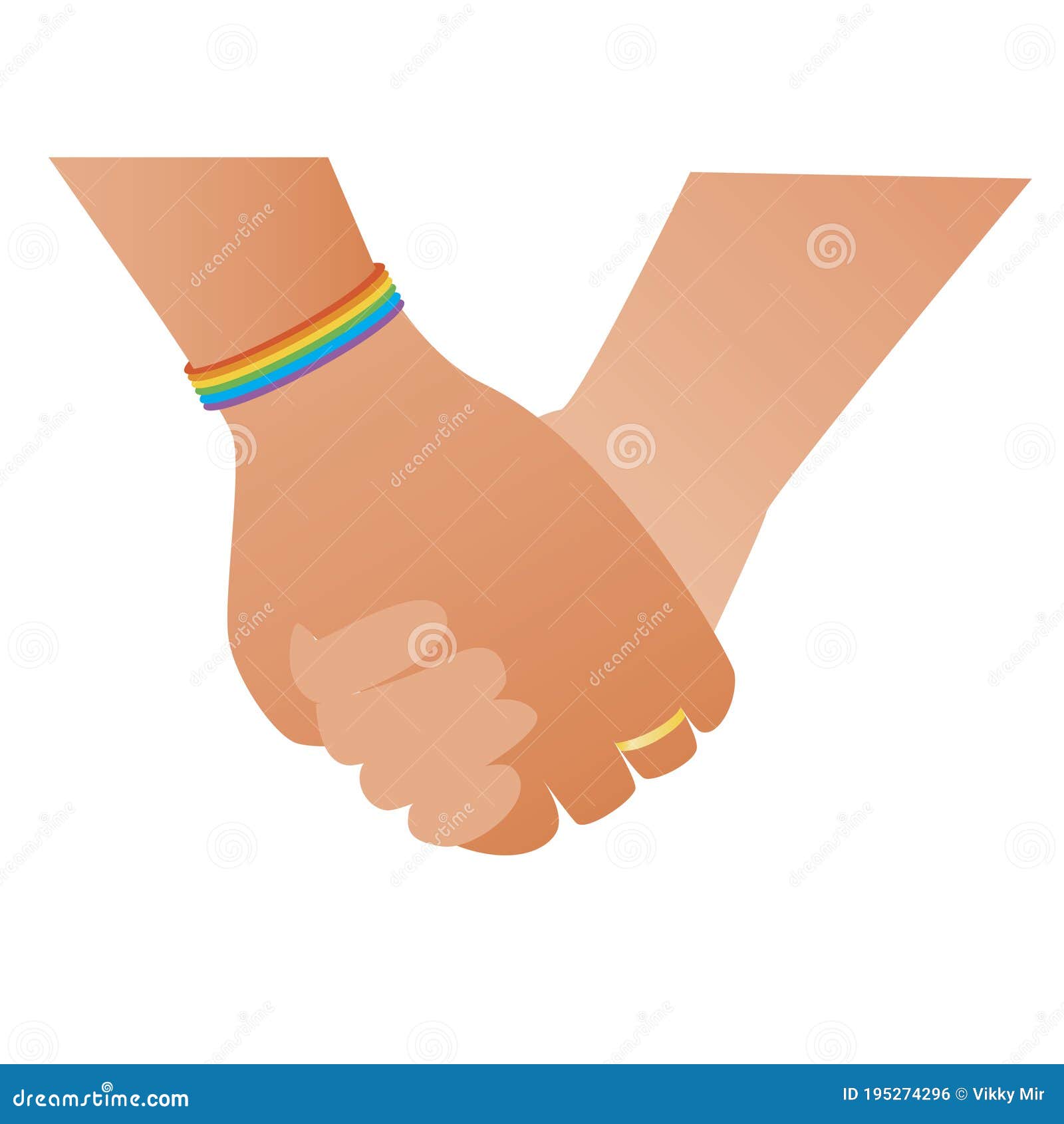 Gay Or Lgbtq Couple Holding Hands As Homosexuality And Tolerance