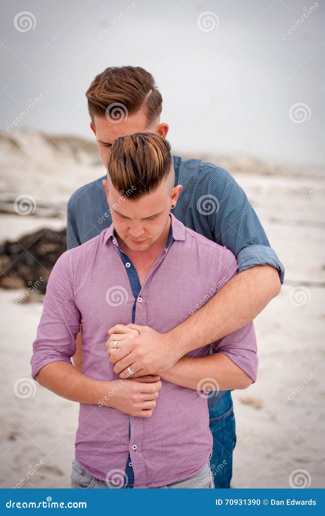 Men Loving Men On Beach