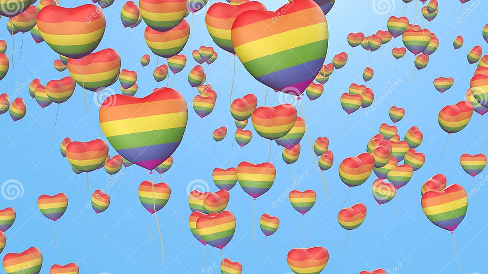 Gay pride balloons stock illustration. Illustration of party - 29145894