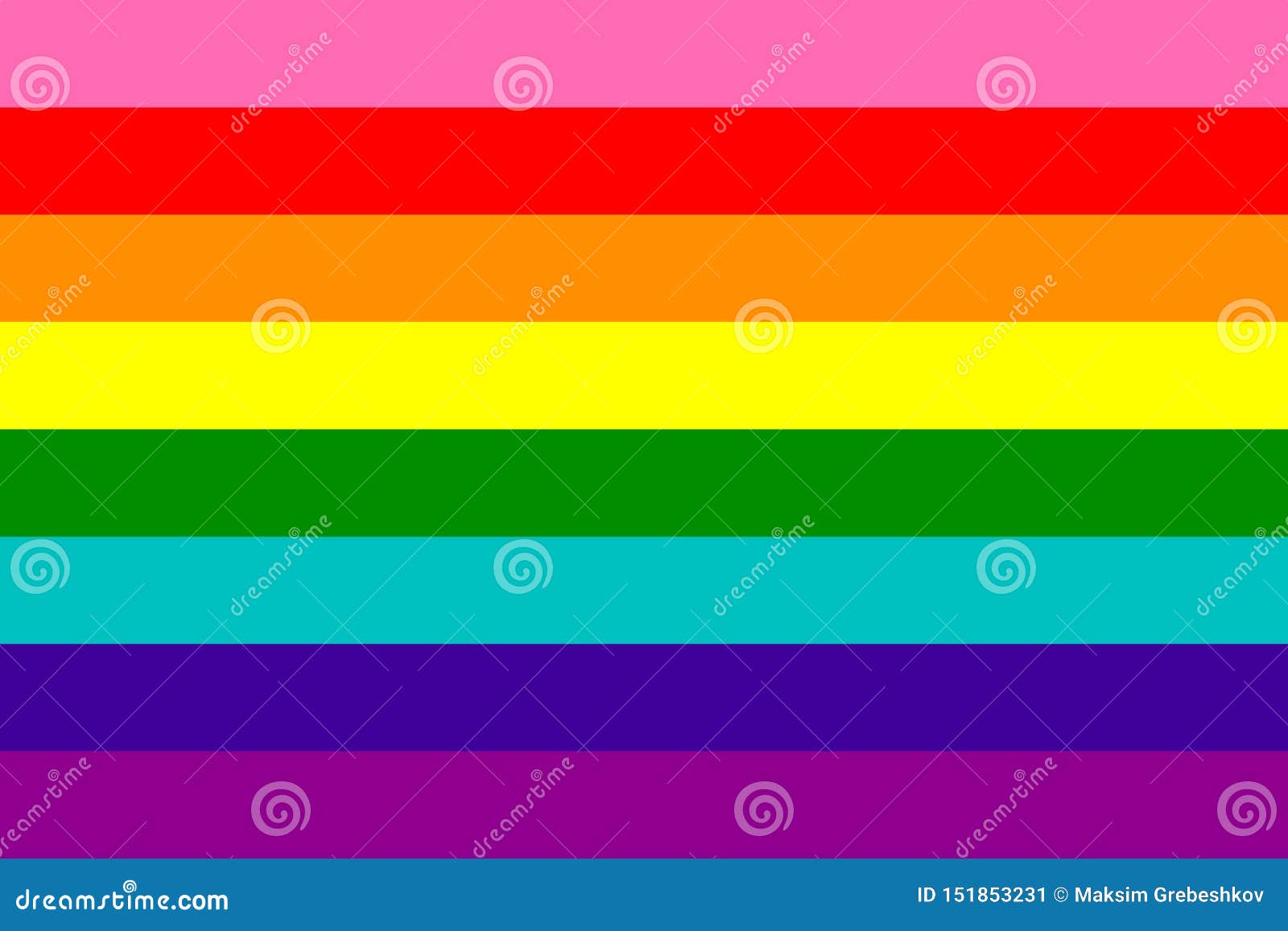 Gay Pride flag stock illustration. Illustration of activity - 151853231