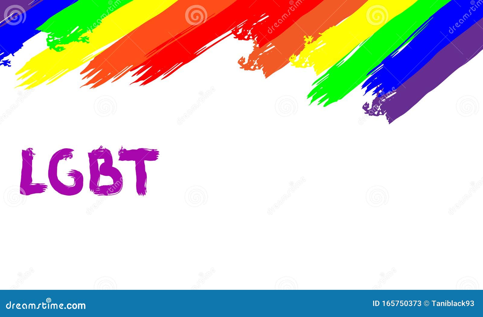 Gay Pride Flag Illustration With Inscription Lgbt Design Template For