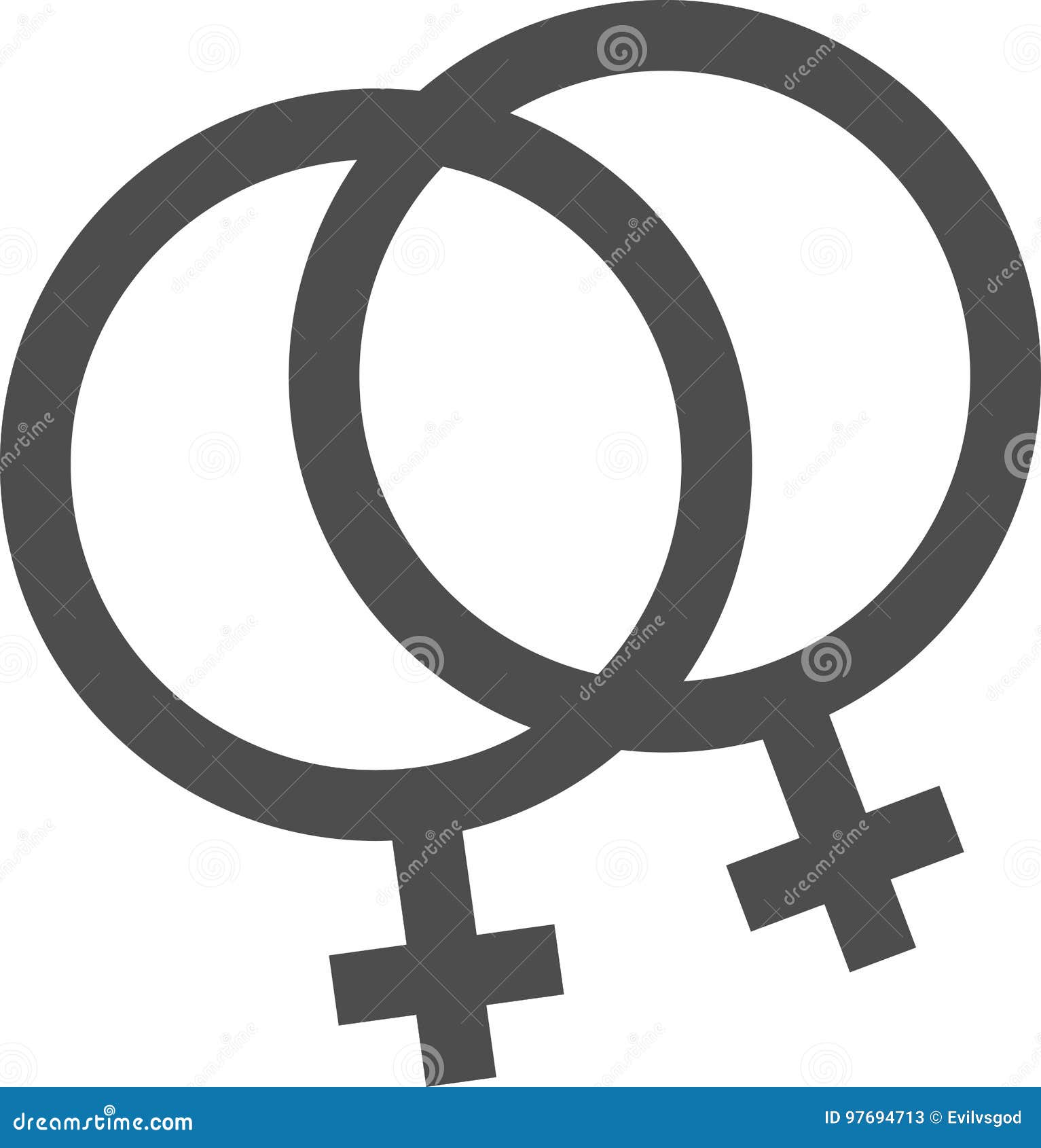 Gay Pride Her and Her Symbol Stock Vector - Illustration of metalic ...