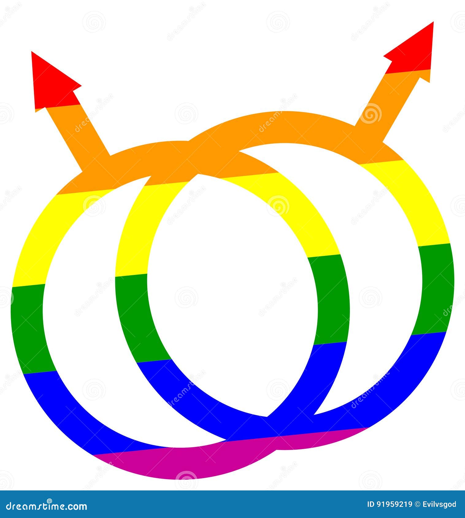 Gay Pride Him and Him Symbol Stock Vector - Illustration of equality ...