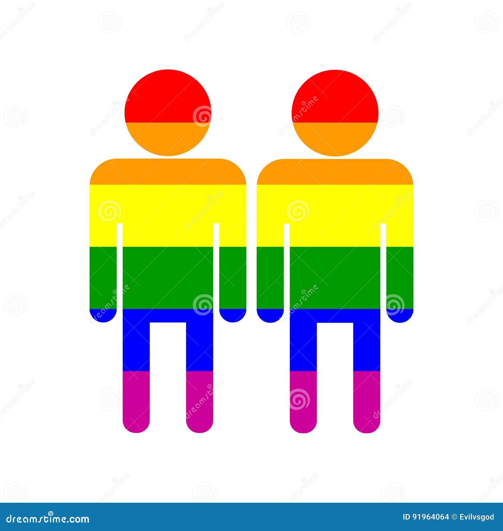 Gay Pride Him and Him Symbol Stock Vector - Illustration of event ...