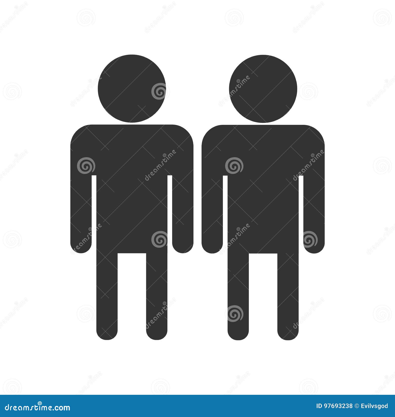 Gay Pride Him and Him Symbol Stock Vector - Illustration of fidget ...