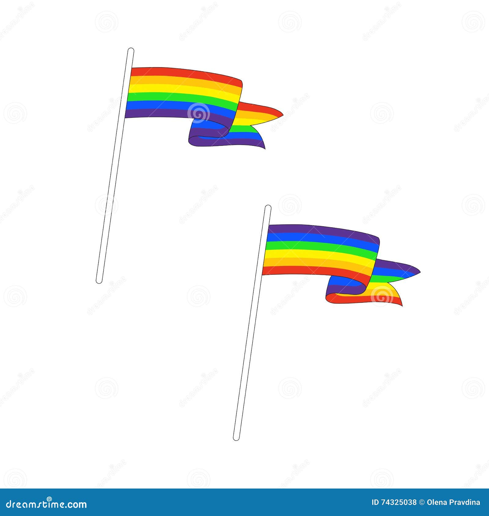 Gay Pride Symbol - the Rainbow Flag. Stock Vector - Illustration of ...
