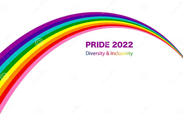 Gay Pride 2022 Wave Rainbow Flag Lgbtqia Template Diversity E