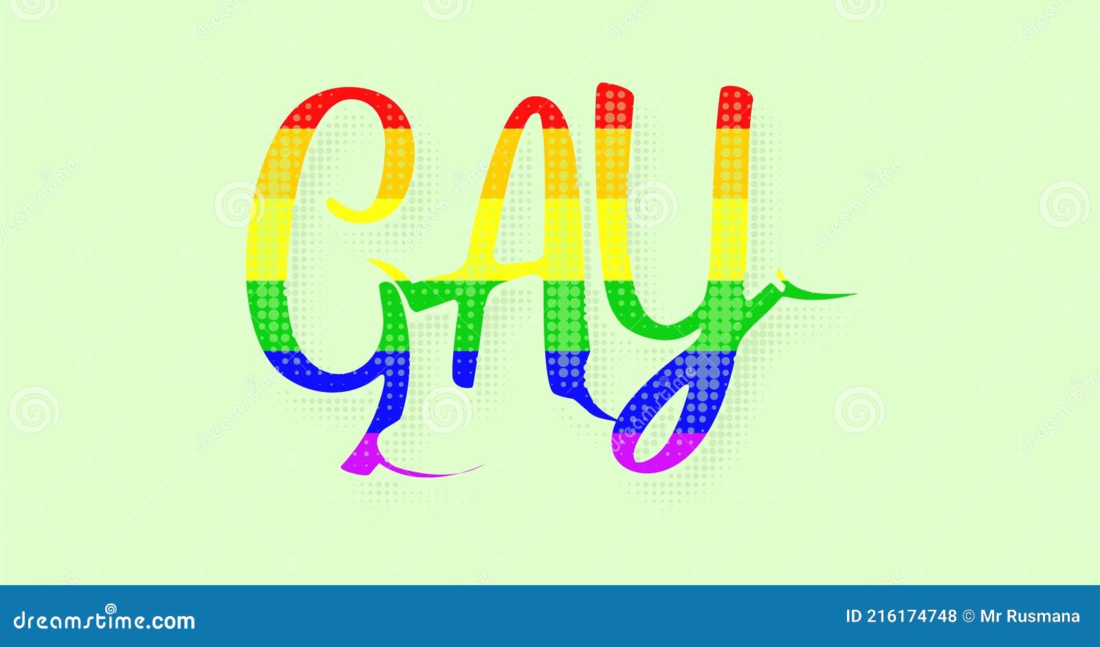 Gay Sign Of Rainbow Letters Stock Vector Illustration Of Color