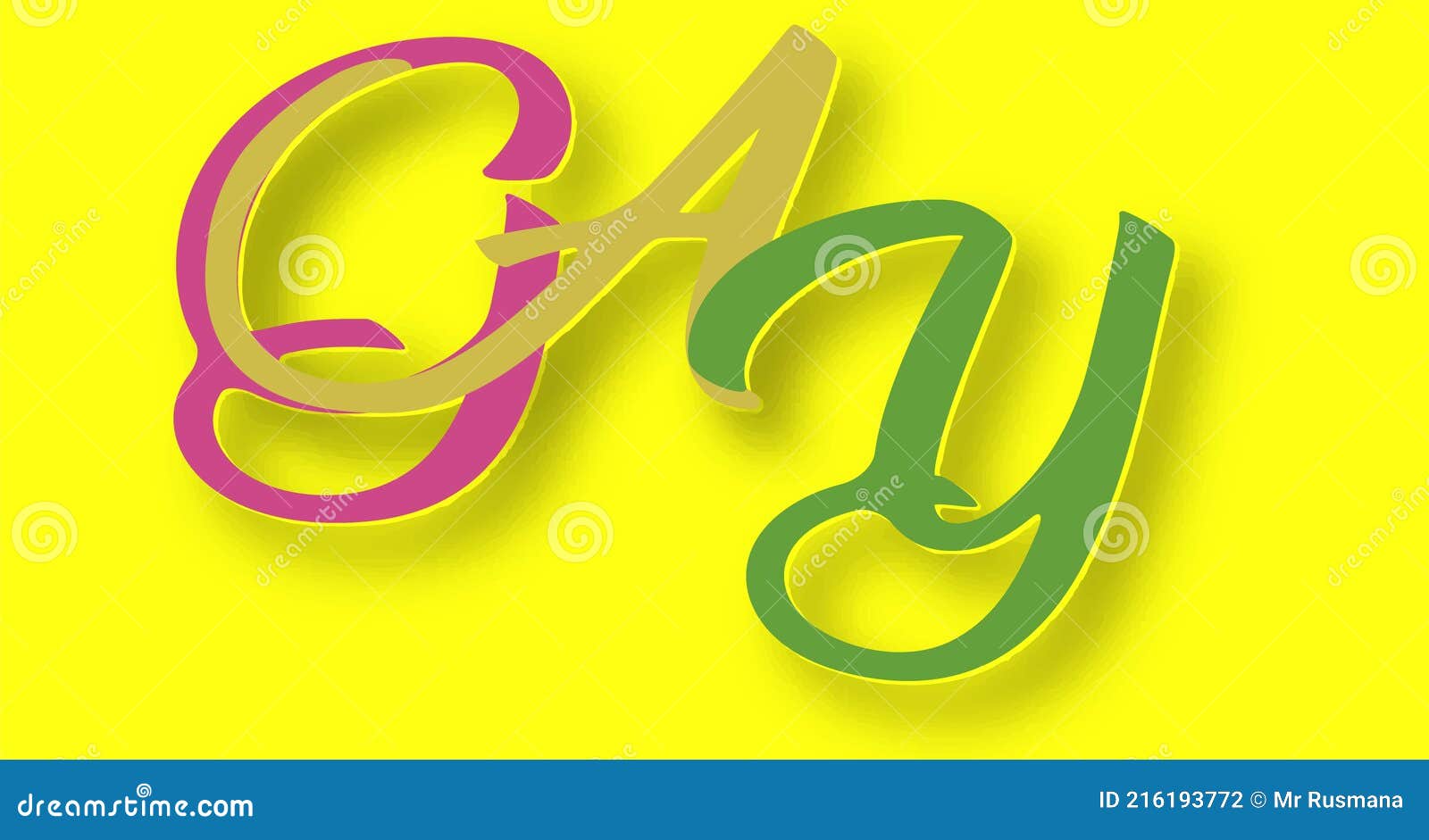 Gay Sign Of Rainbow Letters Stock Vector Illustration Of Isolated