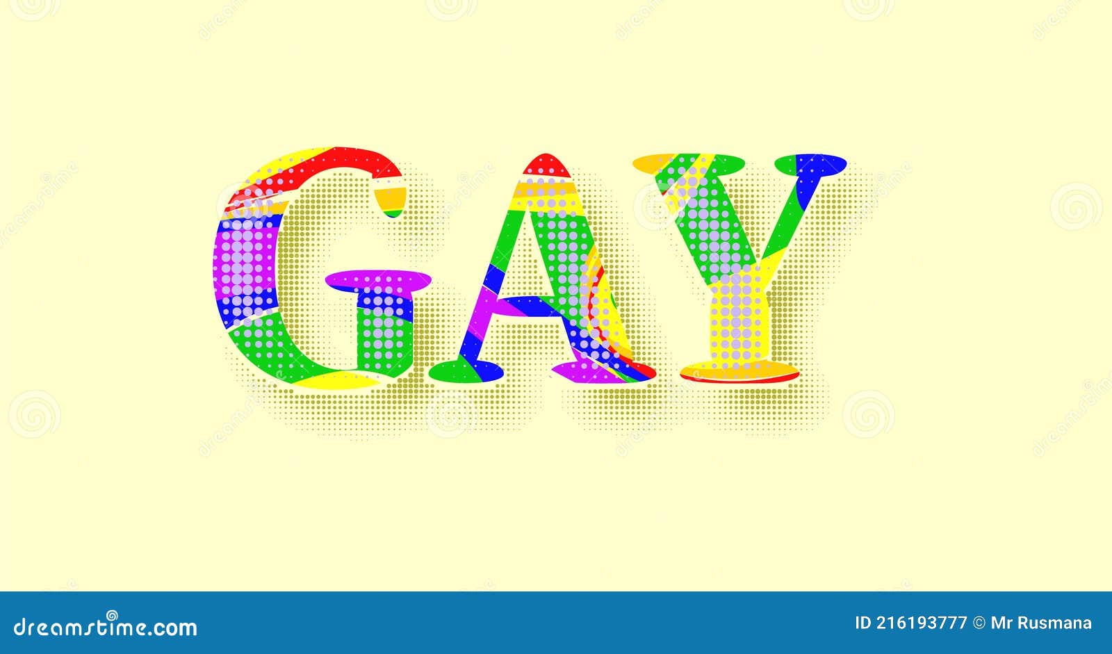 Gay Sign Of Rainbow Letters Stock Vector Illustration Of Female
