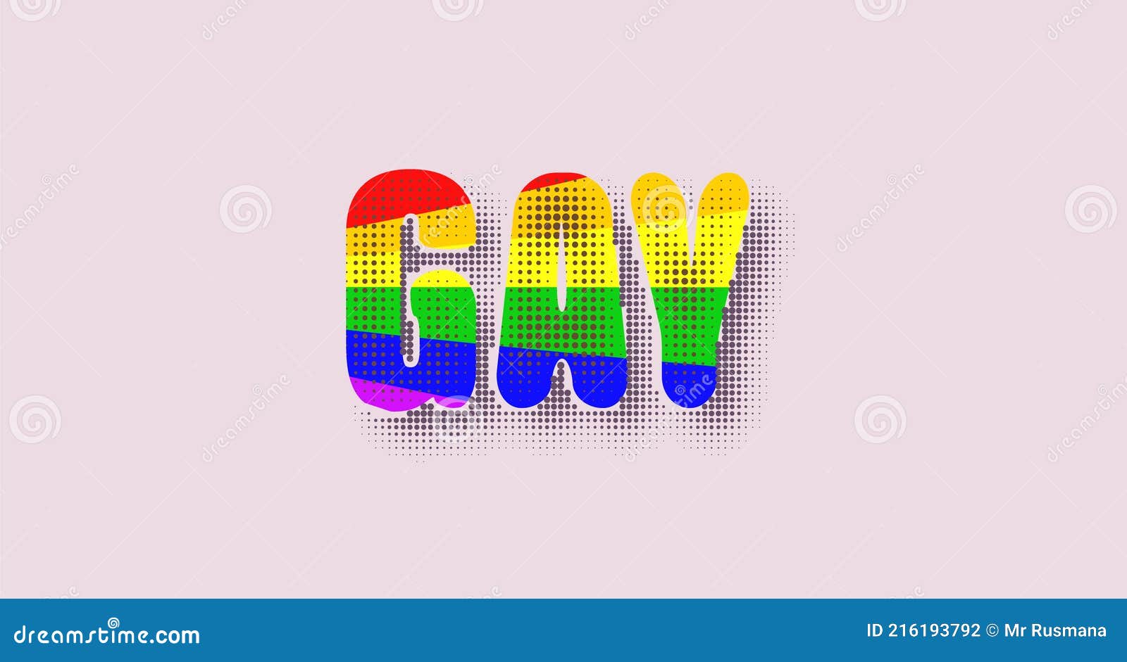Gay Sign Of Rainbow Letters Stock Vector Illustration Of