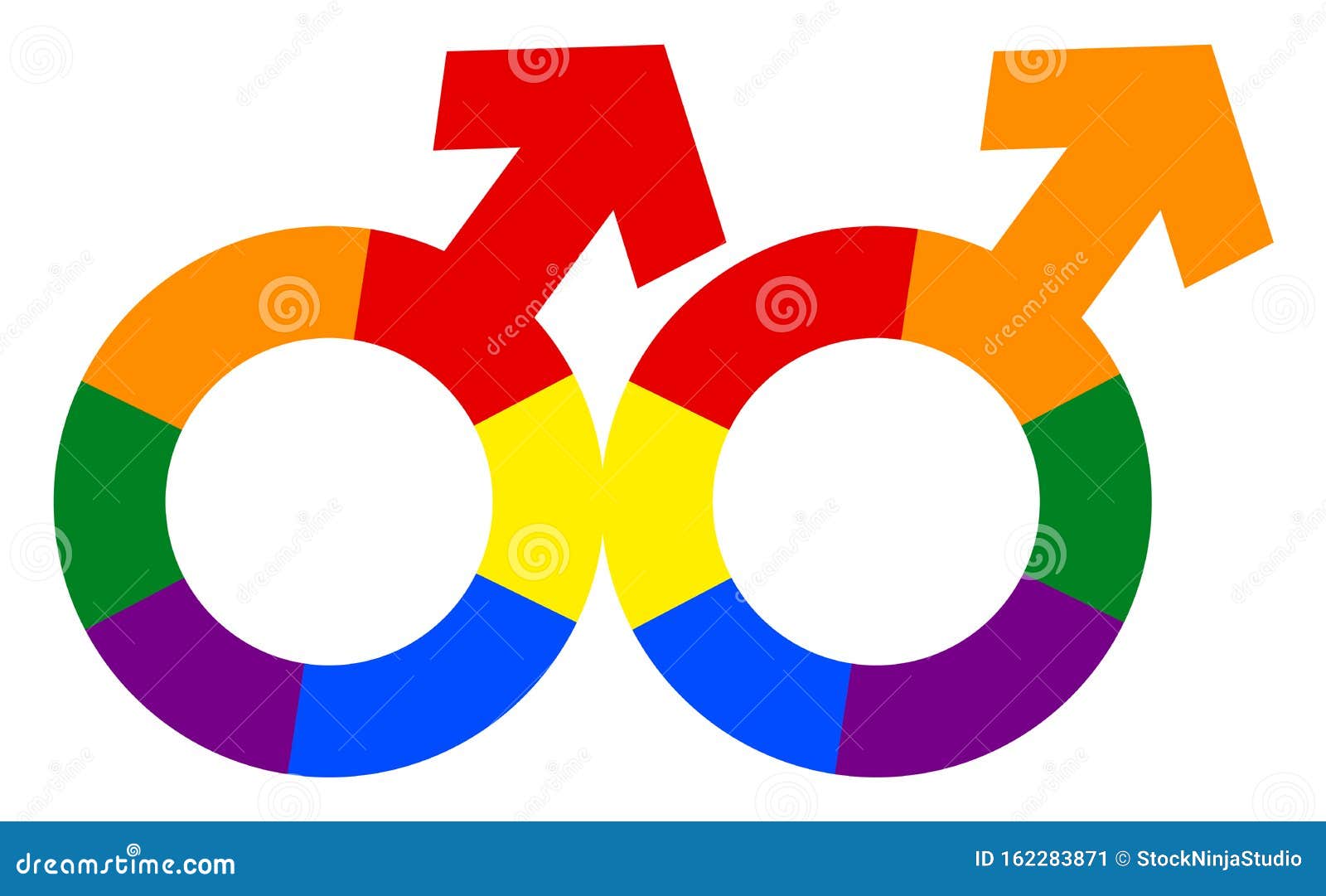 Gay Symbol In Rainbow Color Illustration Vector Rainbow Homosexual