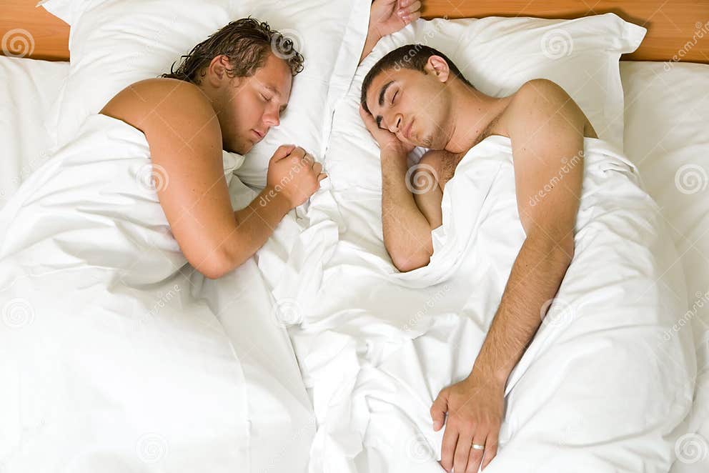 Gays sleeping stock image. Image of ethnic, bedtime, love - 2615367