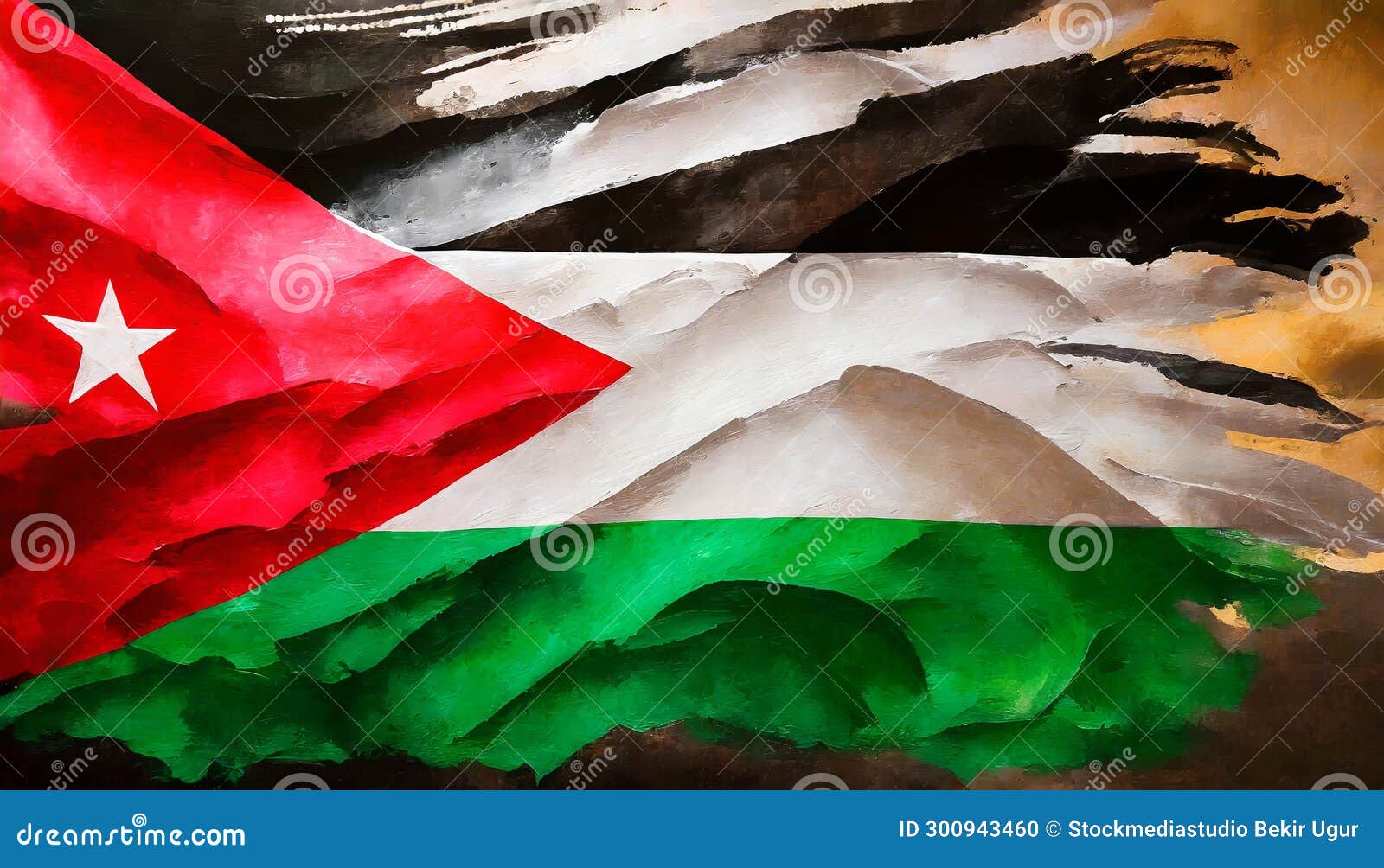 Gaza Strip National Flag stock illustration. Illustration of state ...