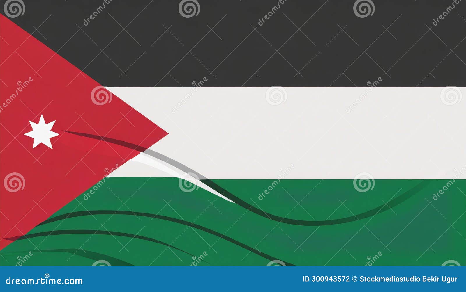 Gaza Strip National Flag stock illustration. Illustration of nation ...