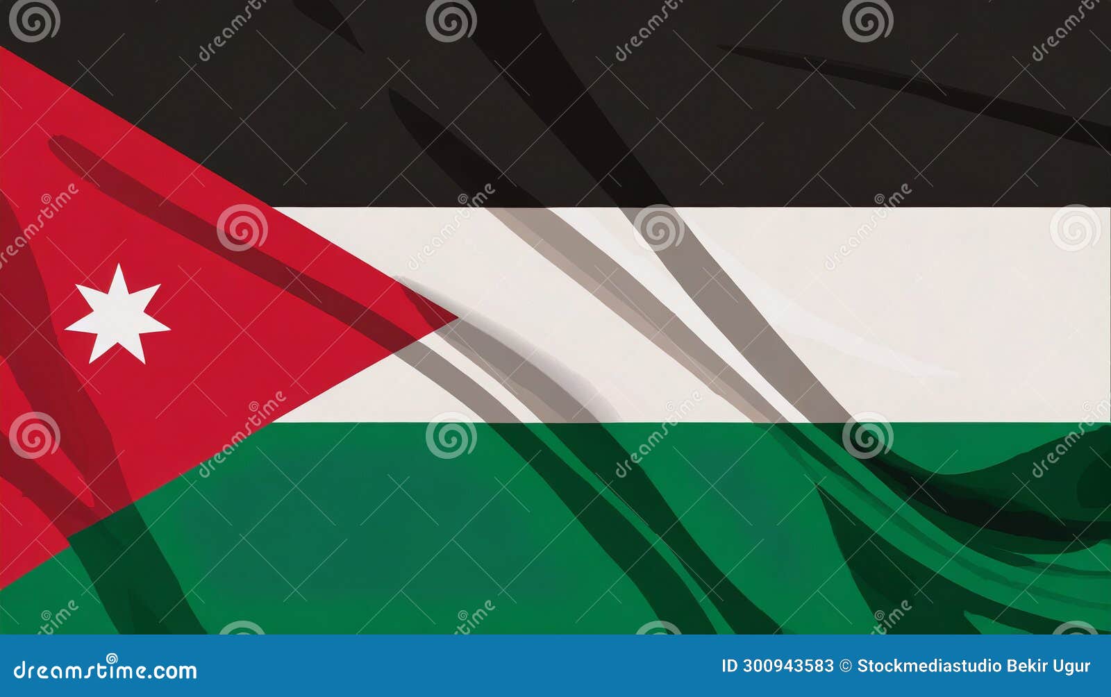 Gaza Strip National Flag stock illustration. Illustration of national ...